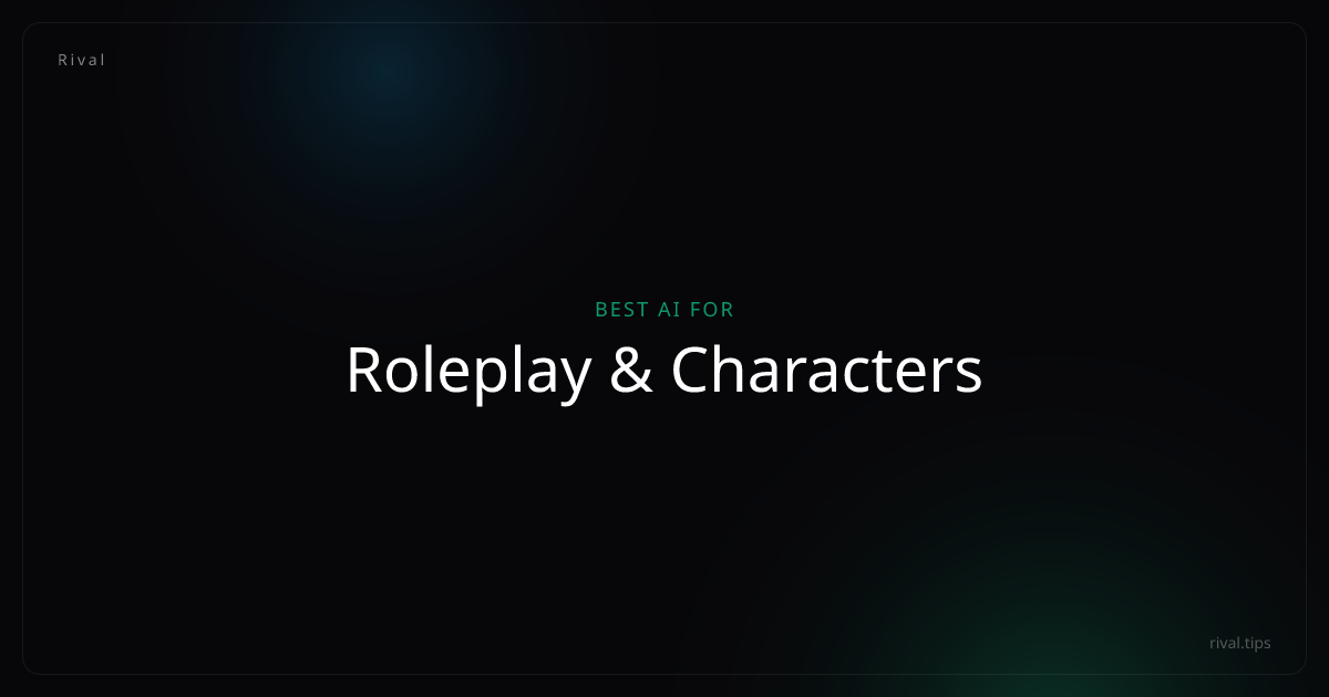 Best AI for Roleplay & Characters (2026) | Top Models Ranked by ...