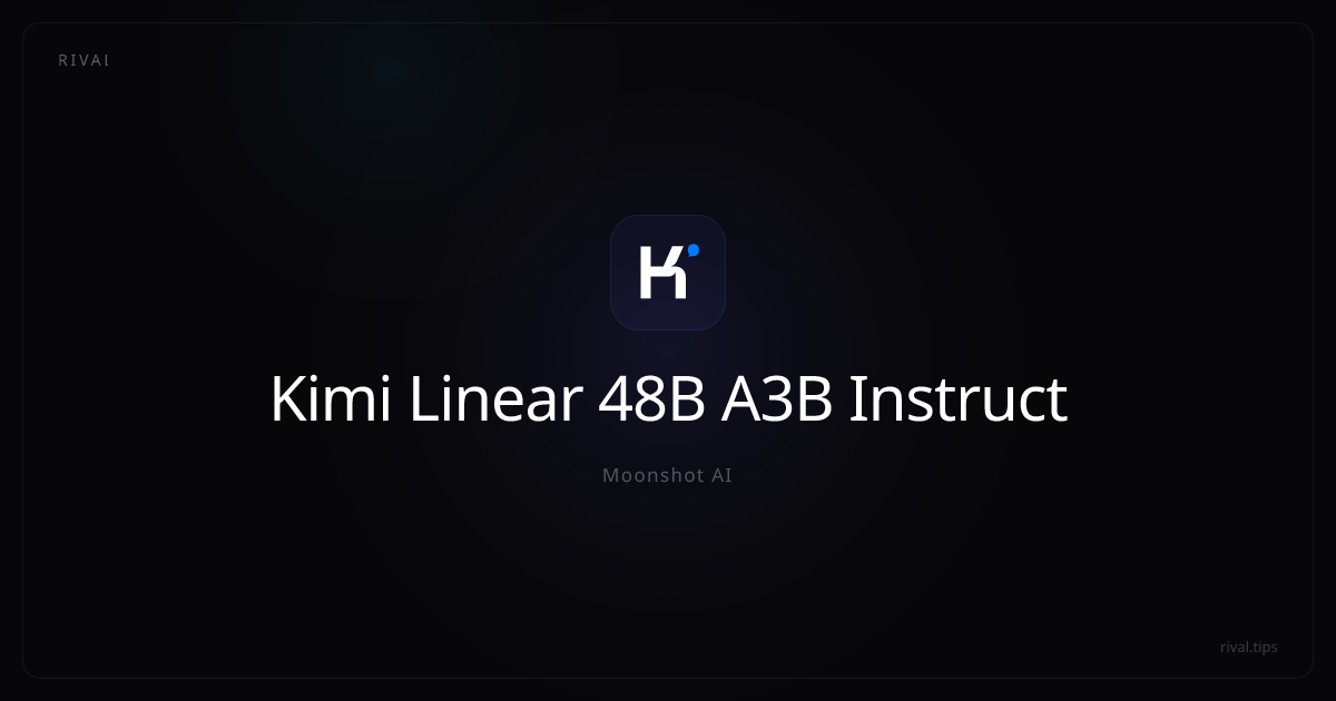 Kimi Linear 48B A3B Instruct (Moonshotai) | Pricing, Benchmarks & Real ...